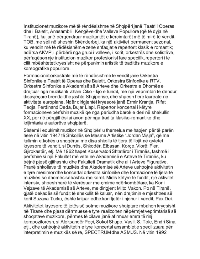 Muzika popullore ne trevat shqiptare | PDF