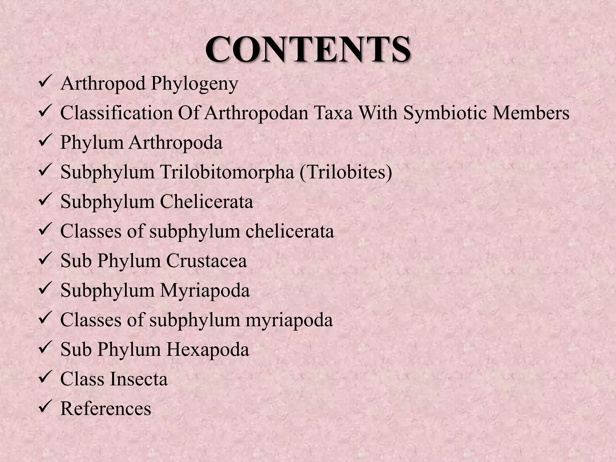 arthropod phylogeny and classification | PPTX