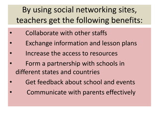 Educational benefits of social networking sites | PPTX