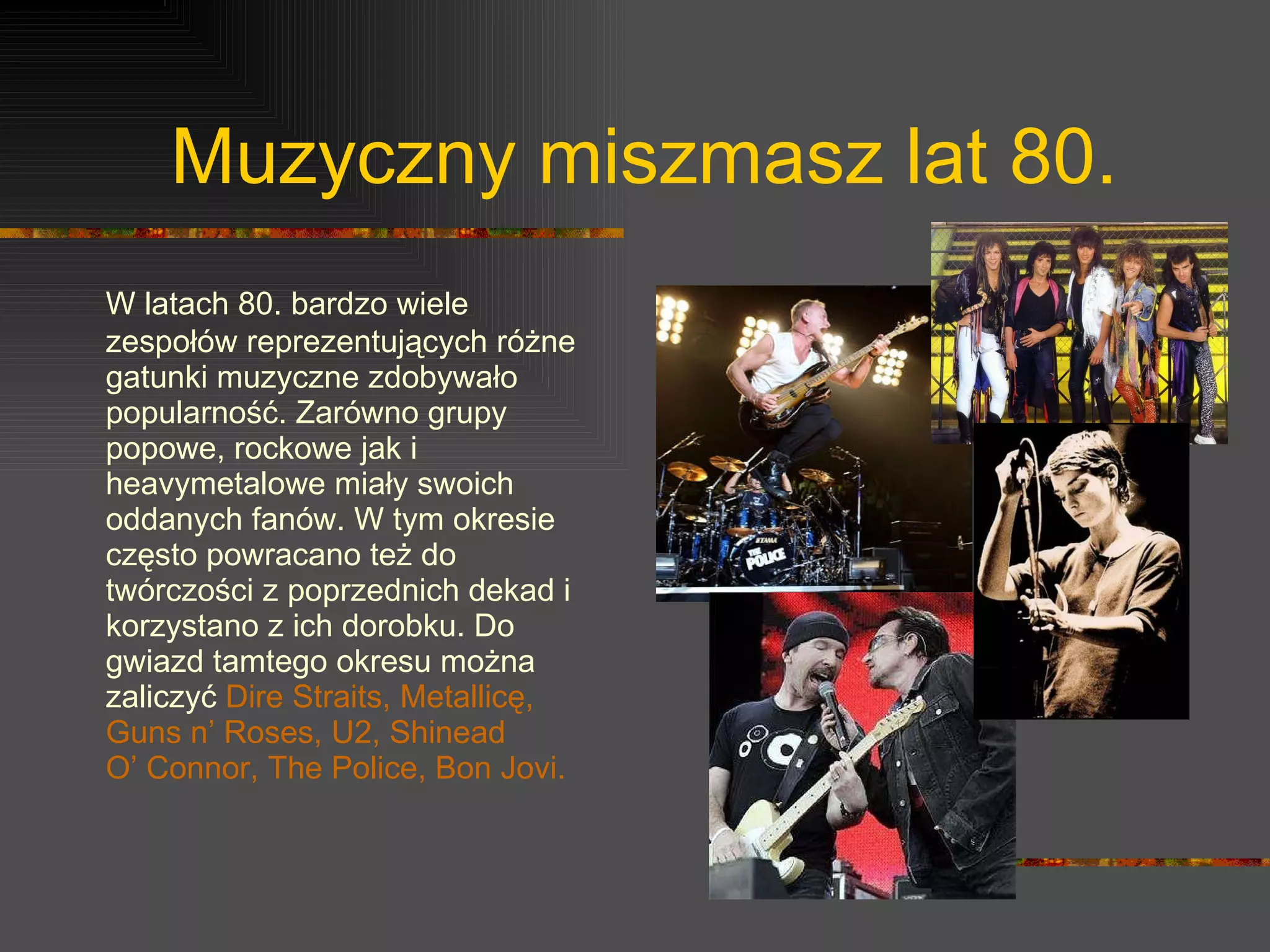 Muzyka rozrywkowa II połowy XX w. | PPT