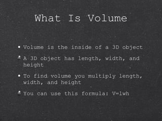 Metric Volume | PPT