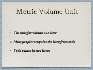 Metric Volume | PPT | Science