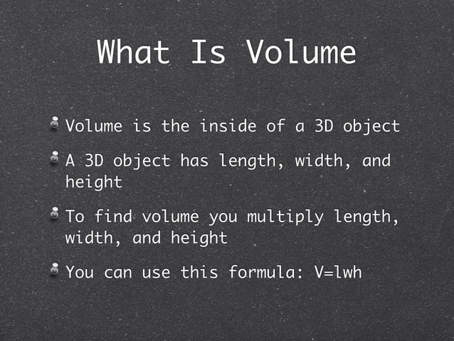 Metric Volume | PPT