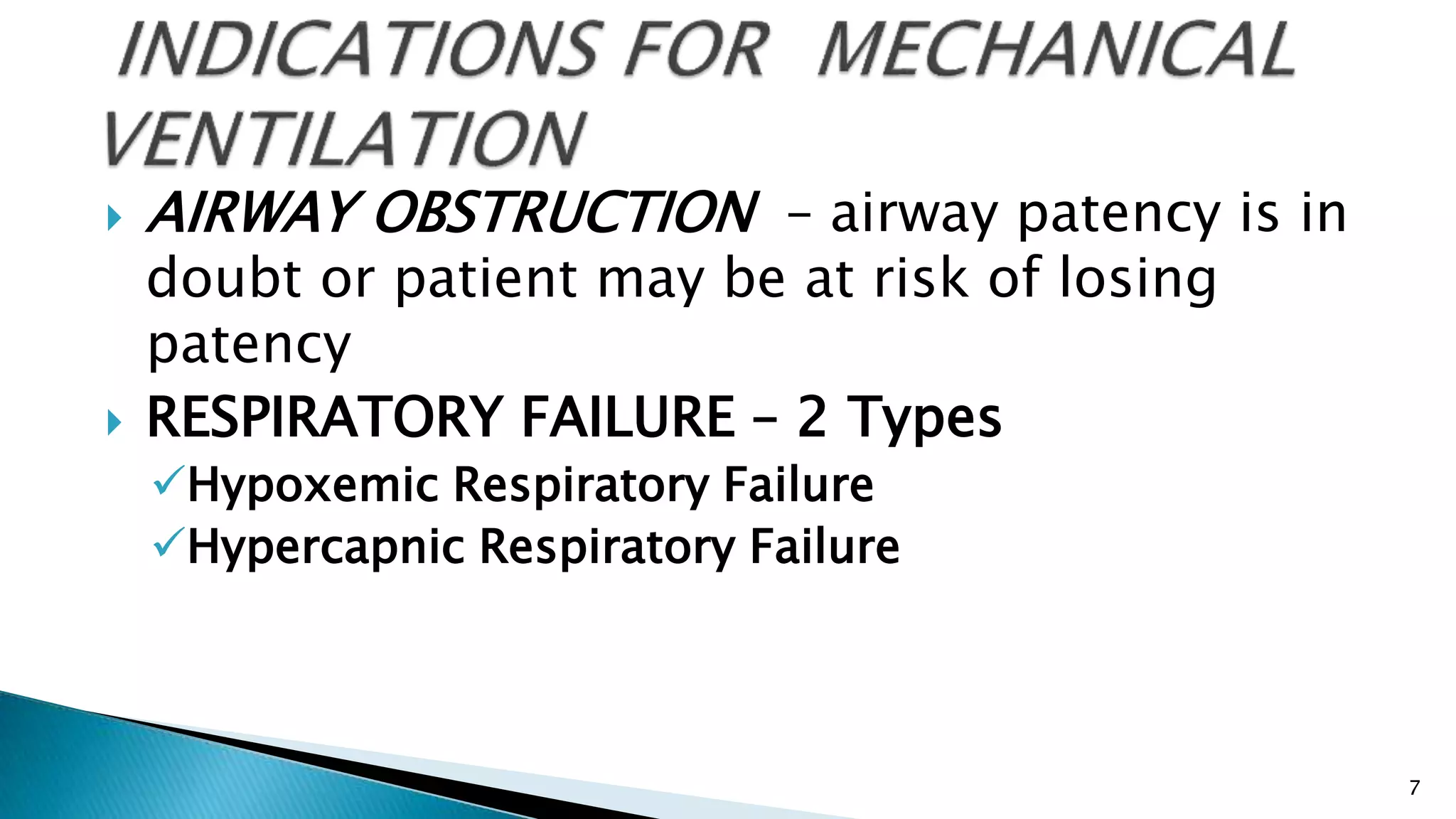 Mechanical Ventilation | PPTX