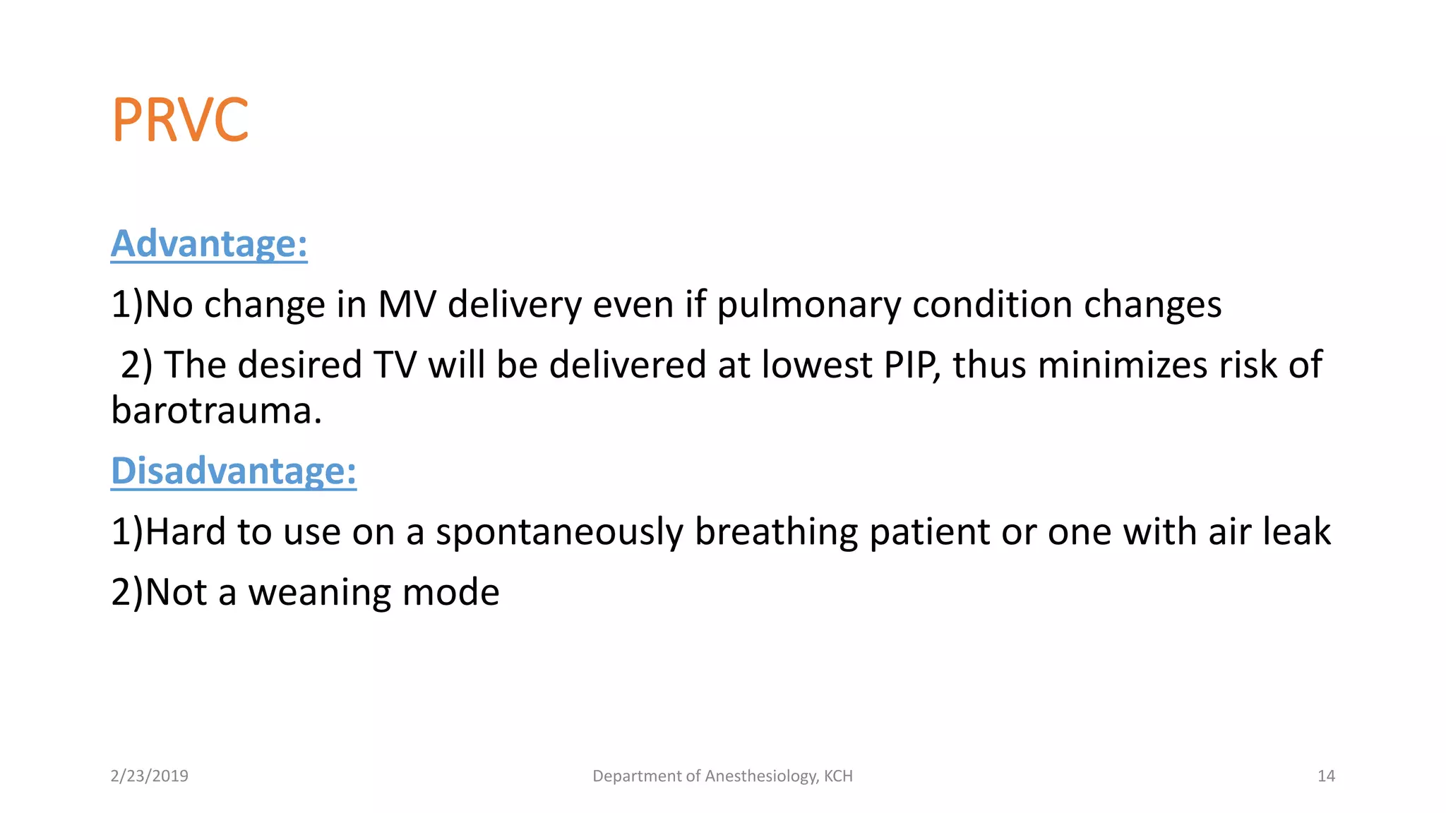 Mechanical Ventilation -Modes for Pediatrics | PPTX