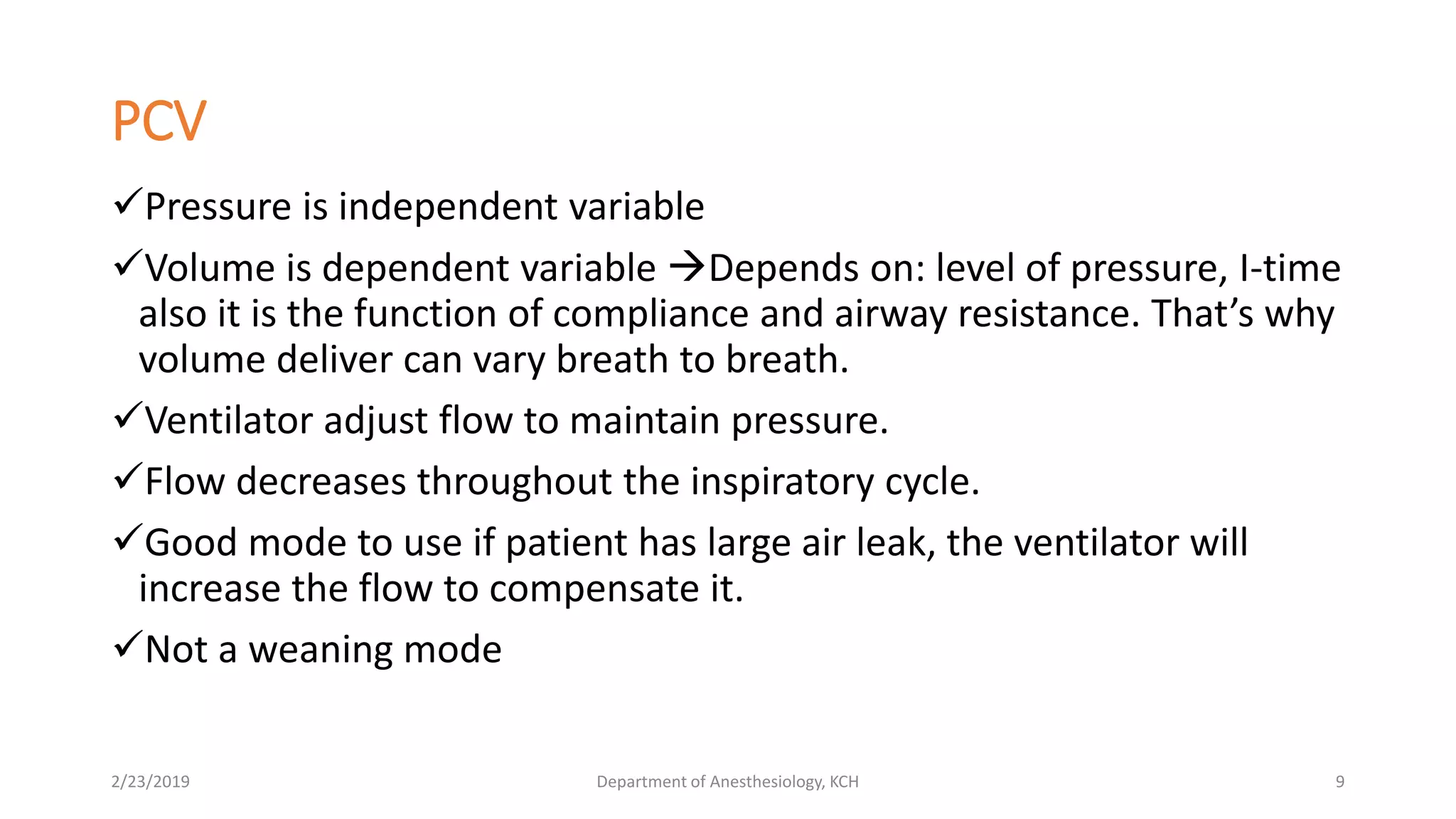 Mechanical Ventilation -Modes for Pediatrics | PPTX