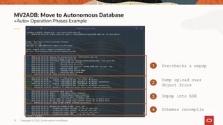 MV2ADB - Move to Oracle Autonomous Database in One-click | PDF | Cloud Computing | Internet