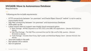 MV2ADB - Move to Oracle Autonomous Database in One-click | PDF | Cloud Computing | Internet