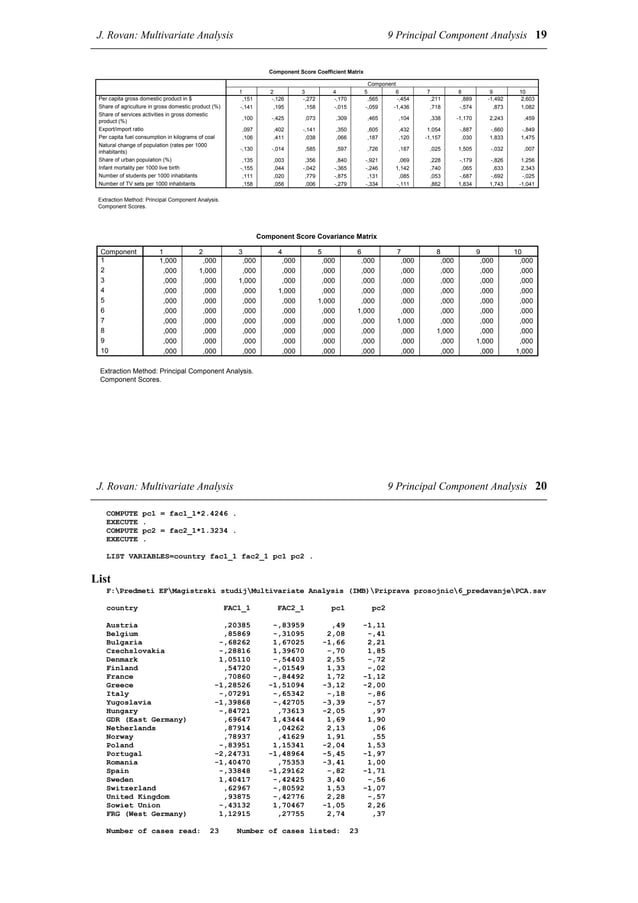 Mva 06 principal_component_analysis_2010_11 | PDF
