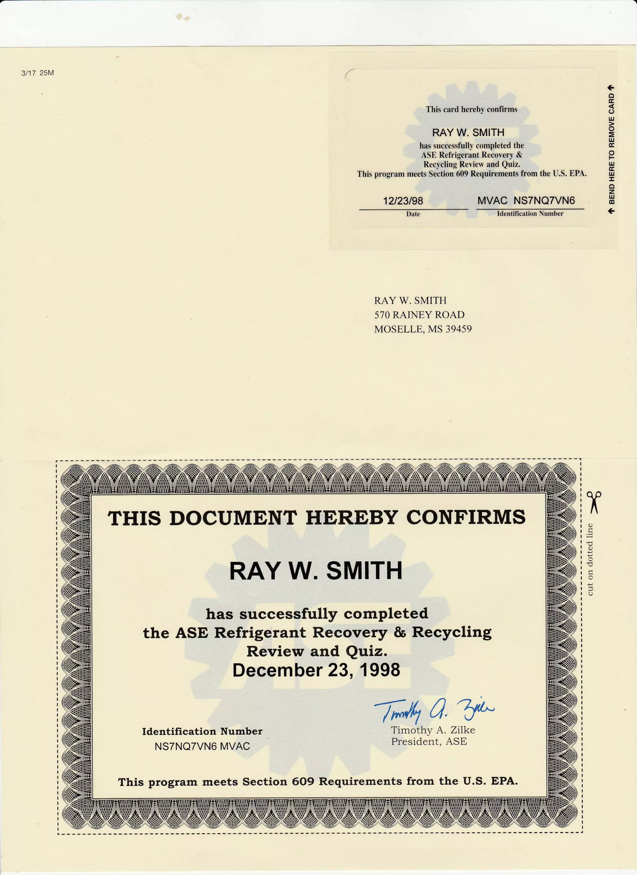 MVAC Certificate | PDF