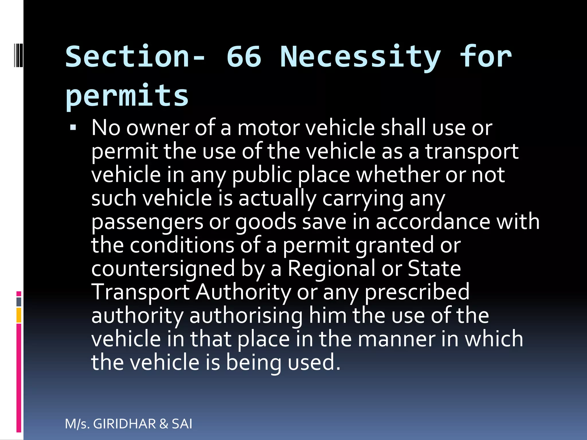 Motor Vehicles Act, 1988 | PPT