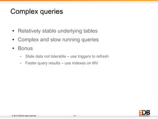 Materialized views in PostgreSQL | PDF