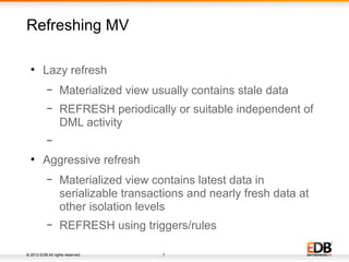 Materialized views in PostgreSQL | PDF