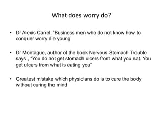 How to stop Worrying and Start Living | PPTX