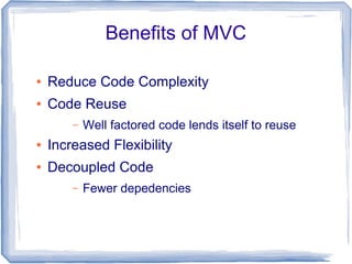 Why Use MVC? | ODP