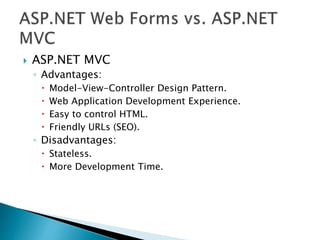 Asp.net Mvc Introduction | PPT