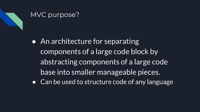 MVC.pptx | Databases | Computer Software and Applications
