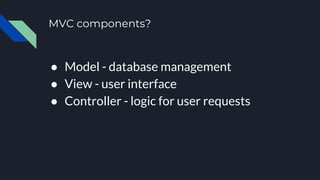MVC.pptx | Databases | Computer Software and Applications