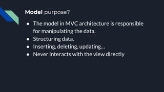 MVC.pptx | Databases | Computer Software and Applications