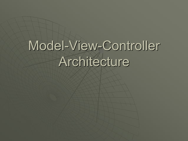 MVC architecture in software programming for interactive apps | PPT