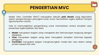 Pengenalan MVC, Model View Controller, Framework | PPTX