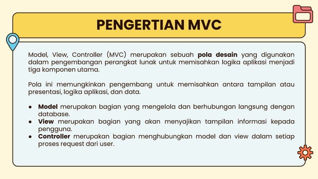Pengenalan MVC, Model View Controller, Framework | PPTX