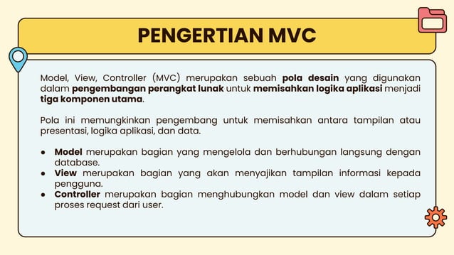 Pengenalan MVC, Model View Controller, Framework | PPTX