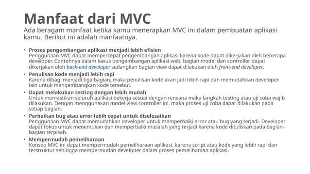 Materi pembelajaran MVC (model View Controller) | PPT