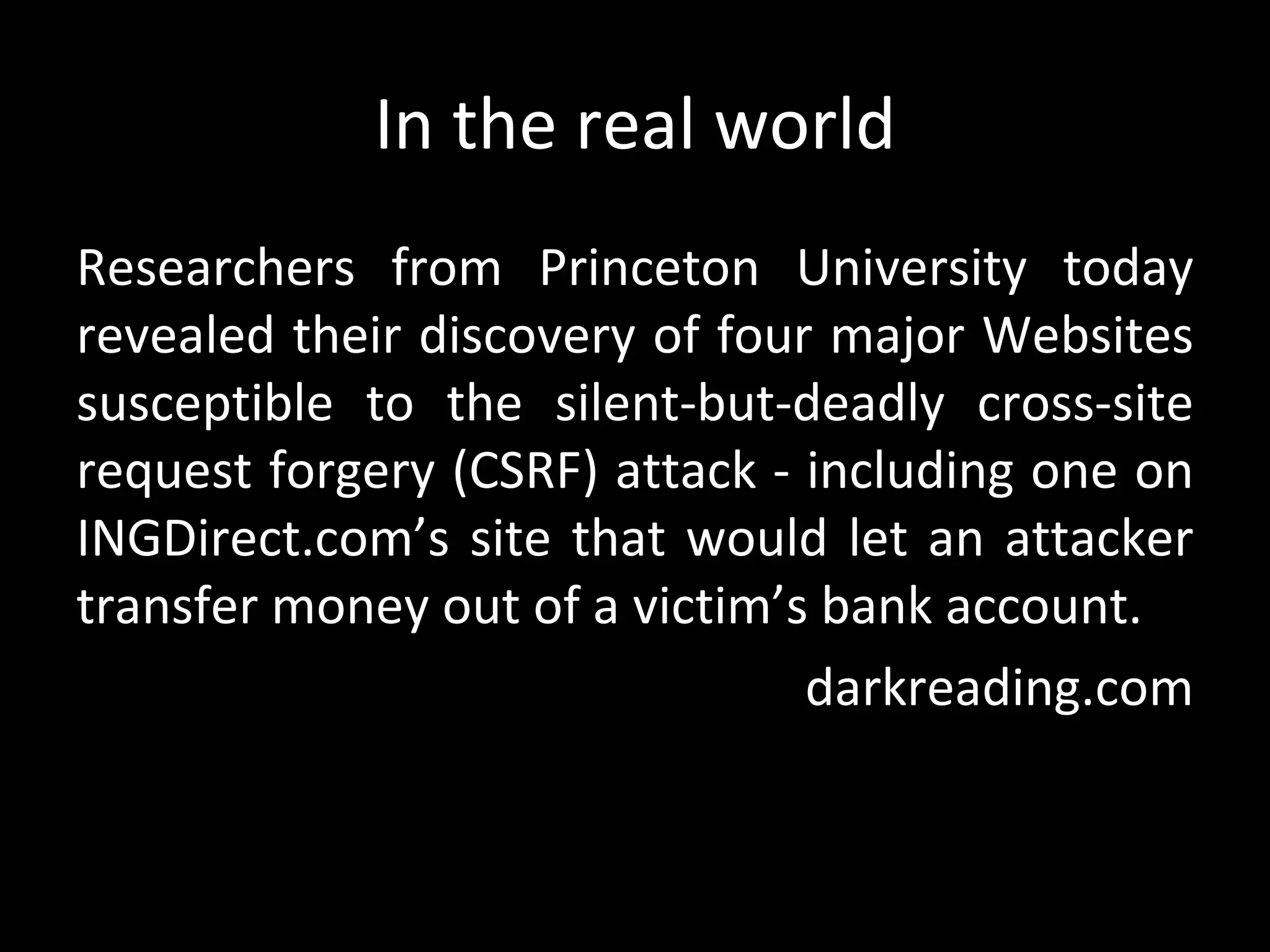 MVC CSRF Protection | PPT