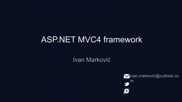 Mvc4 Framework Ppt
