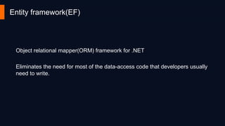 MVC4 framework | PPTX | Web Design and HTML | Internet