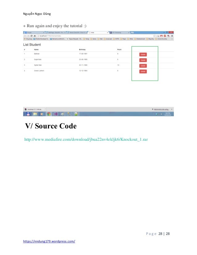 Mvc4 Knockoutjs Bootstrap Step By Step Part 1
