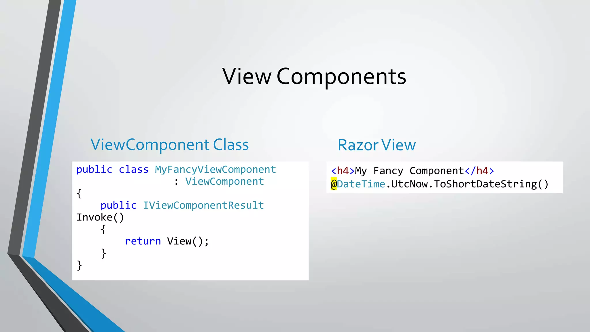 MVC 6 - Tag Helpers and View Components | PPTX