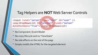 MVC 6 - Tag Helpers and View Components | PPT