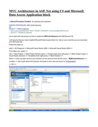 Mvc acchitecture | PDF
