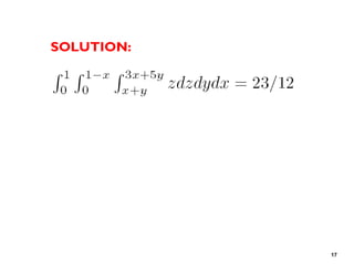 Multivariable Calculus Triple Integrals Smartboard | PDF