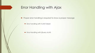 ASP.NET MVC and ajax | PPT