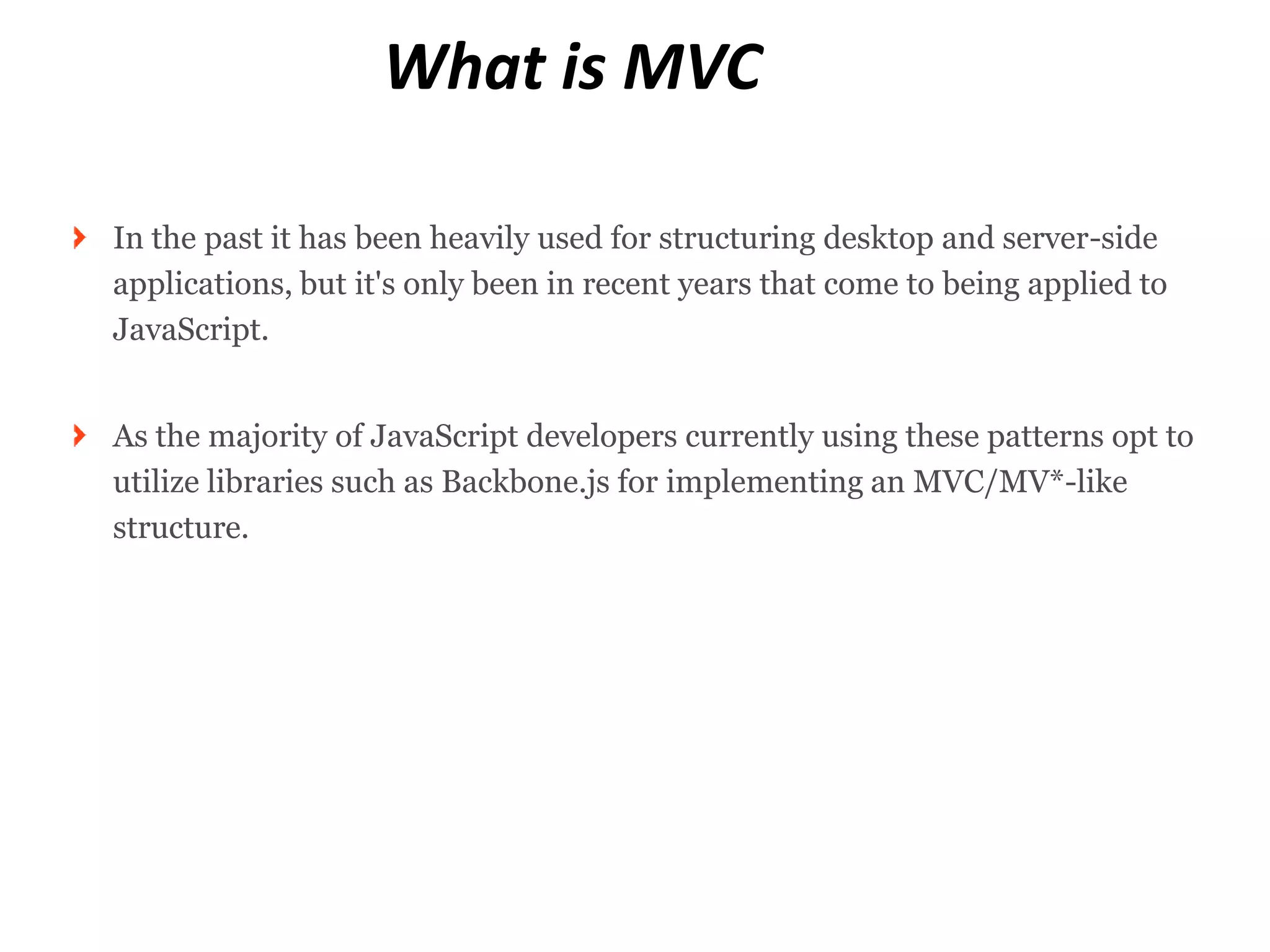 MVC & backbone.js