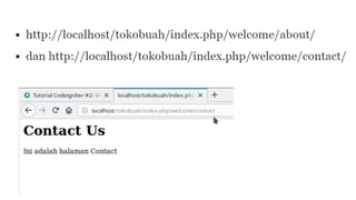 Mvc dan routing dalam ci | PPTX