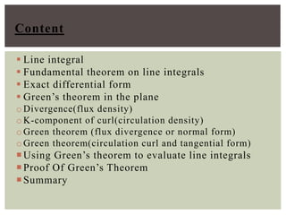 Fundamental theorem of Line Integration | PPTX