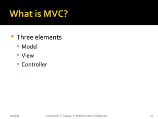 MVC For Web Development | PPT