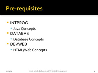 MVC For Web Development | PPT