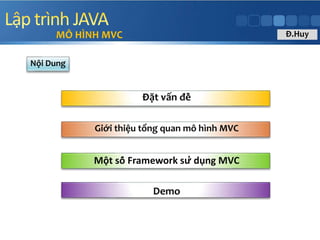 Mô hình MVC trong lập trình web với Java | PPTX