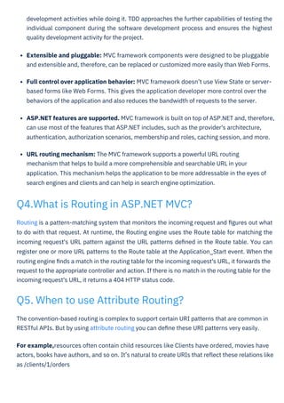 MVC Interview Questions PDF By ScholarHat | PDF