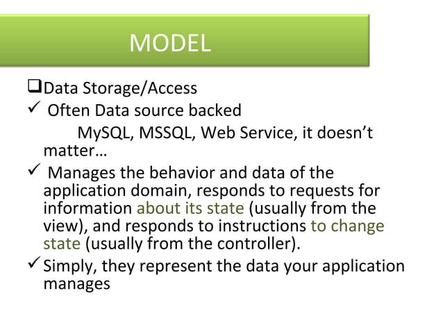 MVC(Model View Controller),Web,Enterprise,Mobile | PPT | Web Development | Internet