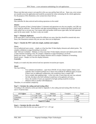 Software Estimation Methodology - MVC Points | PDF