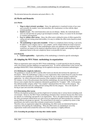 Software Estimation Methodology - MVC Points | PDF