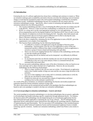Software Estimation Methodology - MVC Points | PDF