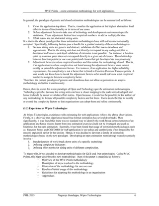 Software Estimation Methodology - MVC Points | PDF