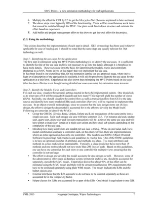 Software Estimation Methodology - MVC Points | PDF